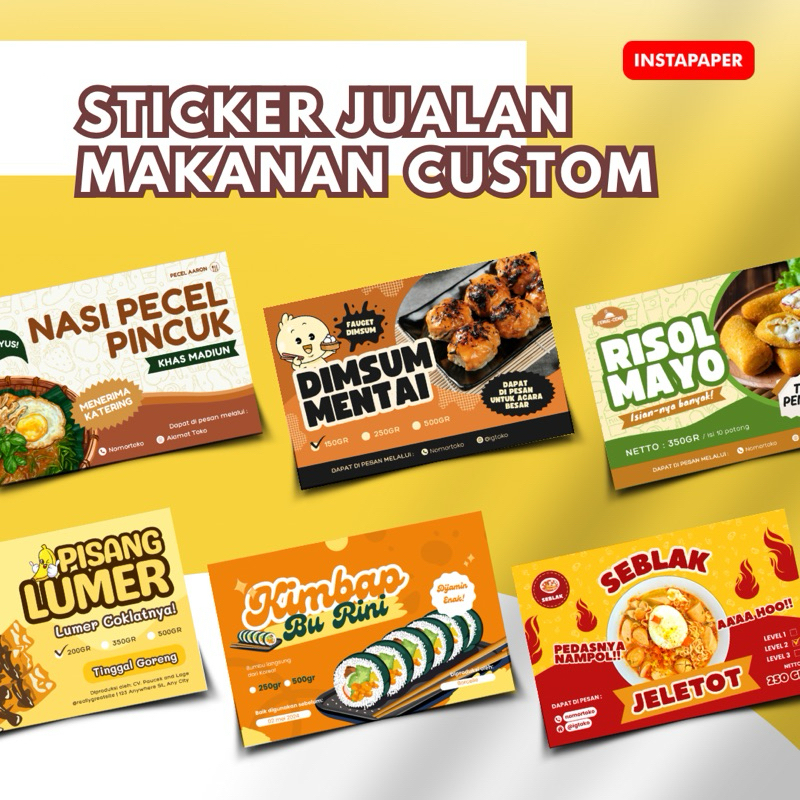 Jual Stiker Custom Styrofoam / Nasi kotak Jualan Makanan | Shopee Indonesia