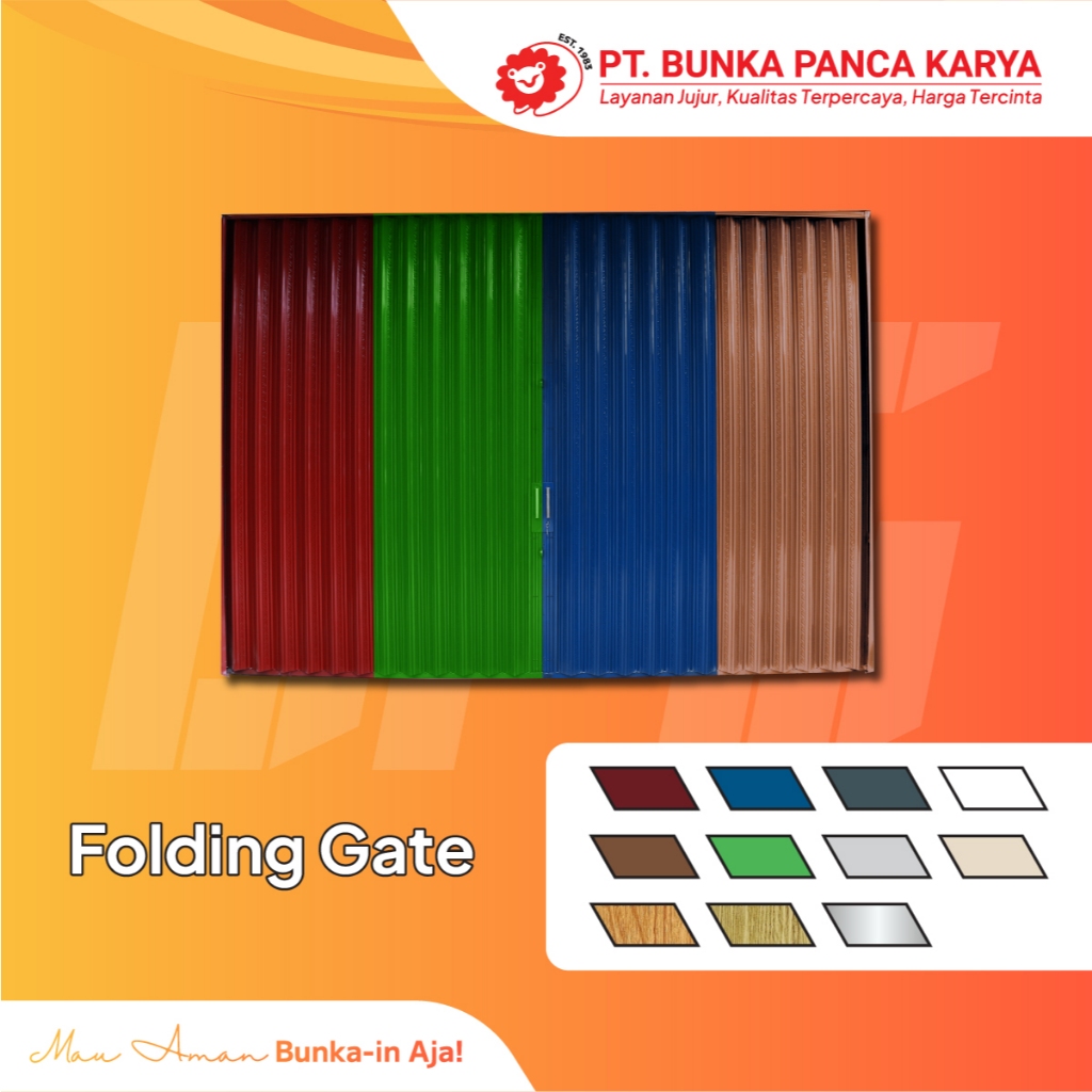 Jual FOLDING GATE BUNKA - ANTI KARAT - SUDAH DI RAKIT SIAP PASANG ...