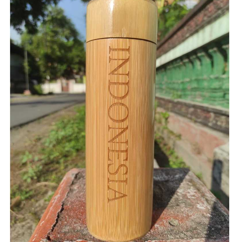 Jual Termos Tumbler Botol Bambu Tahan Panas dan Dingin Polos Unik Murah ...