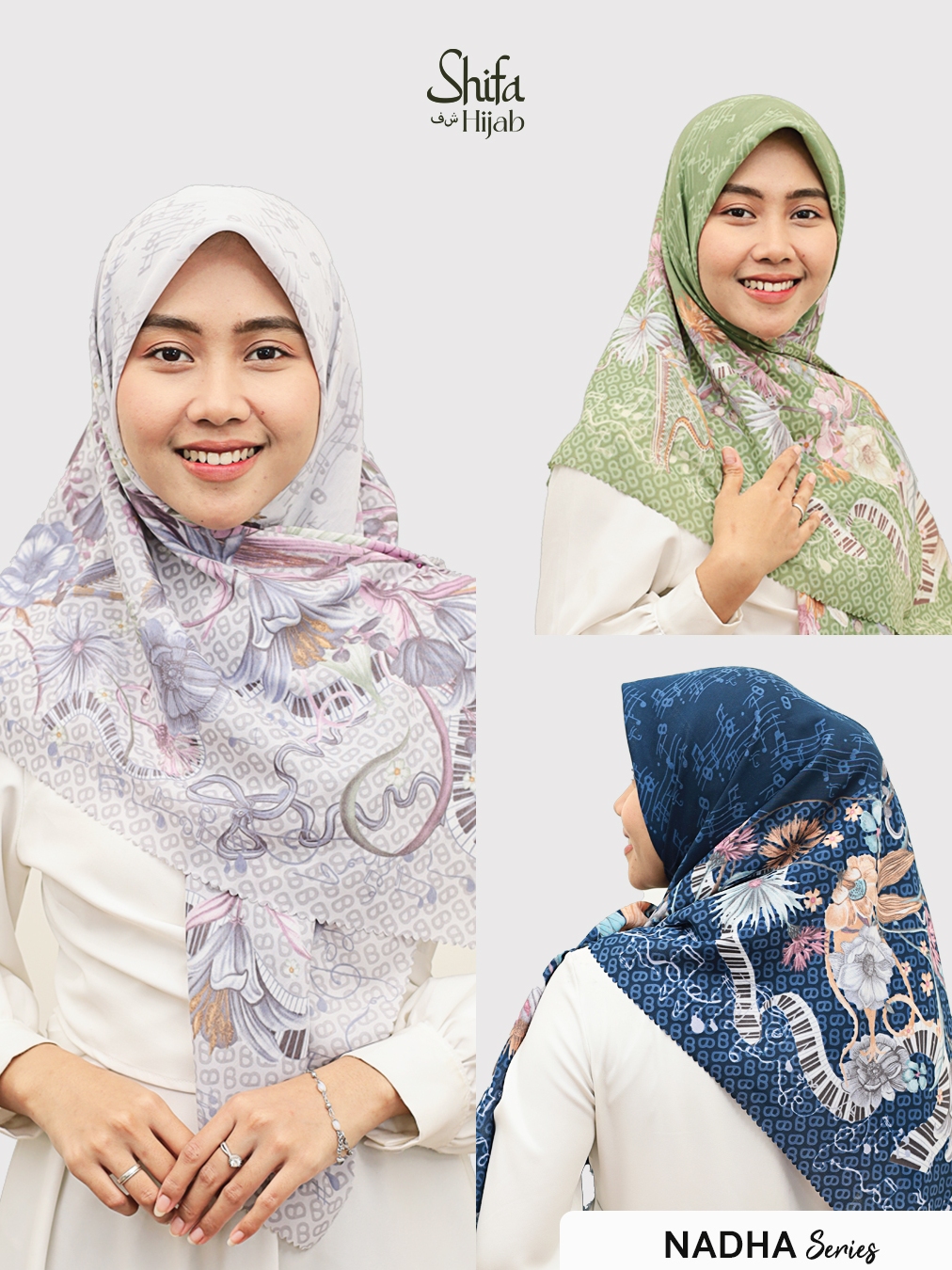 Jual SHIFA HIJAB - NADHA | JILBAB KERUDUNG SEGI EMPAT MOTIF VOAL LASER CUT | Shopee Indonesia