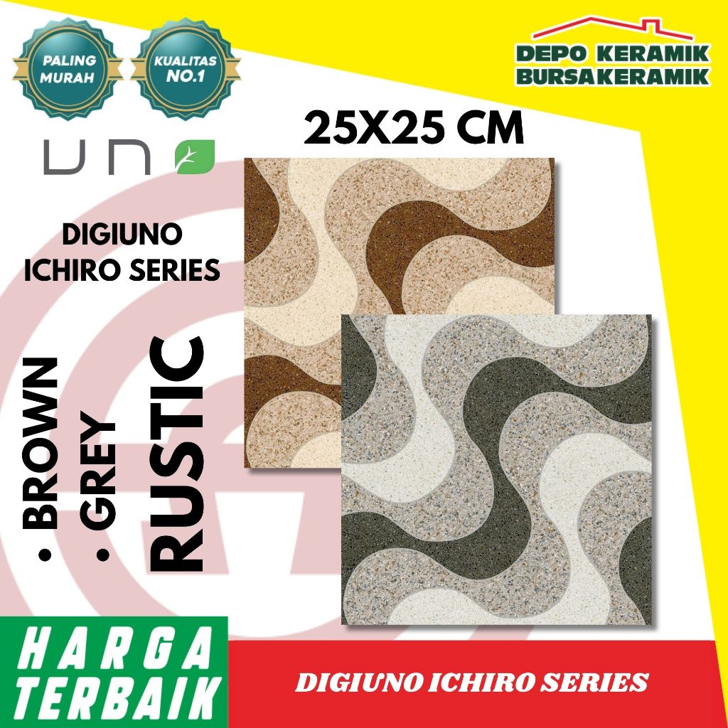 Jual Keramik Kasar 25x25 ICHIRO SERIES-UNO- Rustic&Emboss | Shopee Indonesia