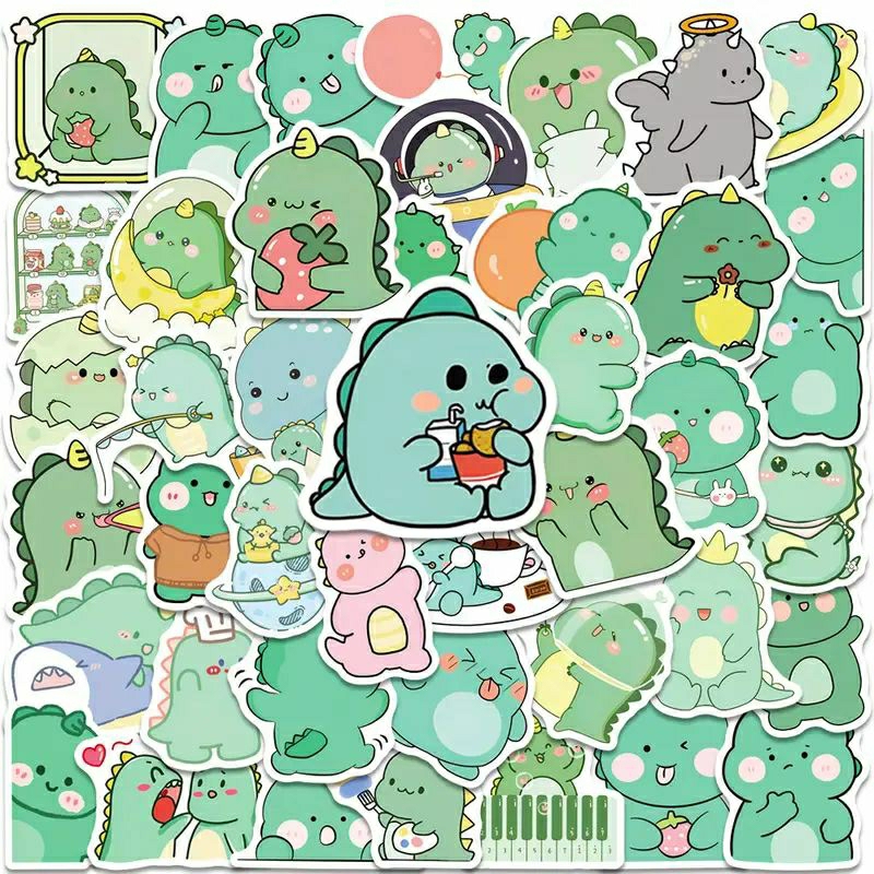 Jual Stiker Lucu Pack Stiker Dino Style 260497- Stiker High Quality ...