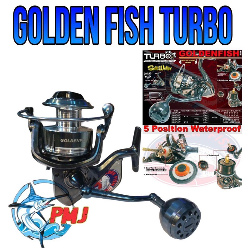 Jual REEL GOLDEN FISH TURBO 6000 salt water | Shopee Indonesia