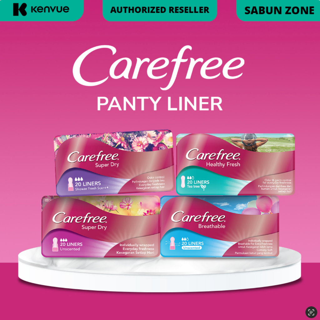 Jual Panty Liners Carefree Regular Super Dry Unscented 20s | Shopee ...