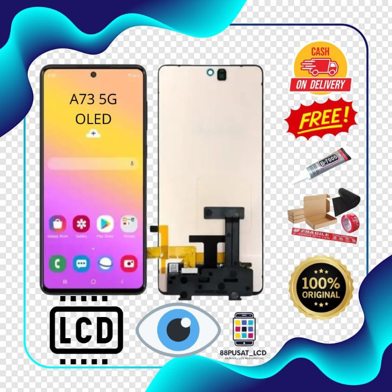 Jual LCD FULLSET AMOLED SAMSUNG A73 5G / A736 ORIGINAL FINGERPRINT AKTIF TOUCHSCREEN LCD ...
