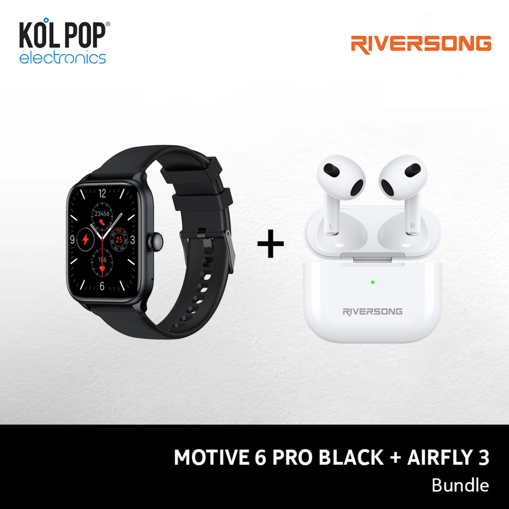 Jual Riversong Bundle Motive6 Pro Smartwatch AirflyL3 TWS ENC | Shopee ...