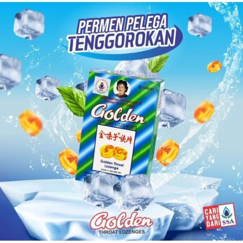 Jual Golden Throat Lozenges permen tenggorokan jin sang zi hou pian SSA ...