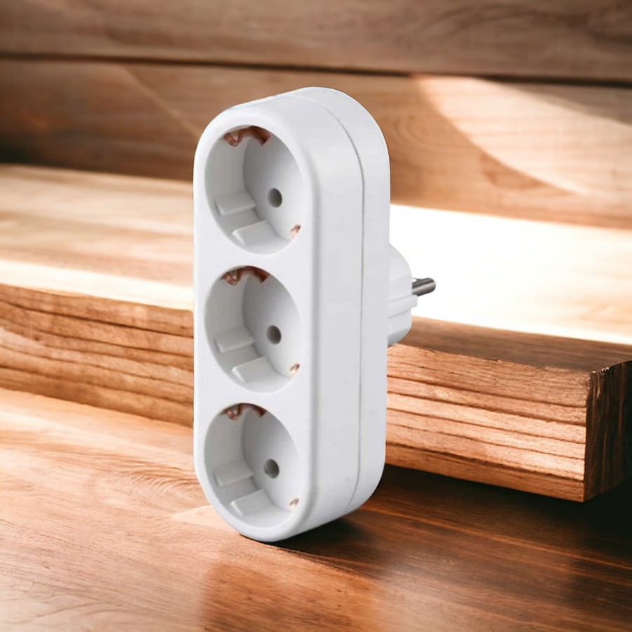 Jual steker stop kontak colokan extention cabang 3 lobang 3500W 16A ...