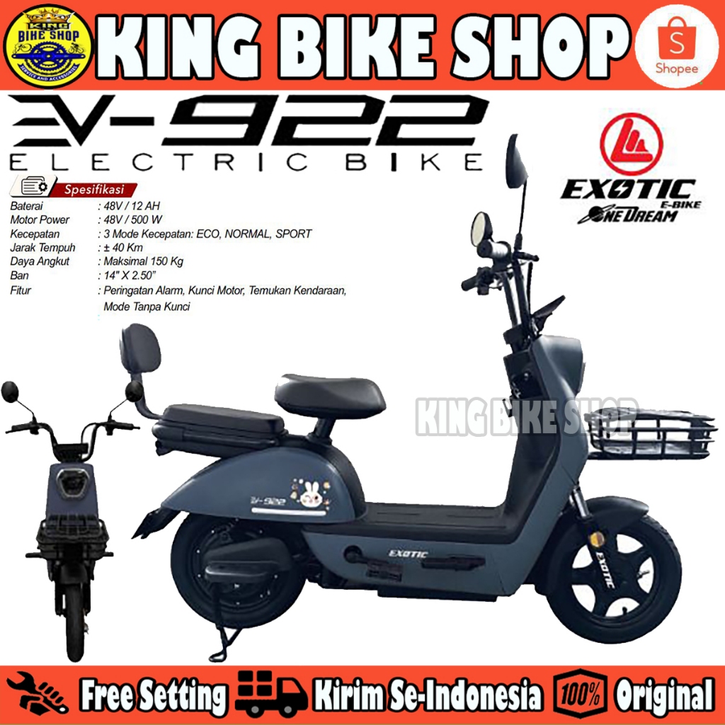 Jual Sepeda Listrik EXOTIC EV-922 500 Watt Electric E-Bike | Shopee ...