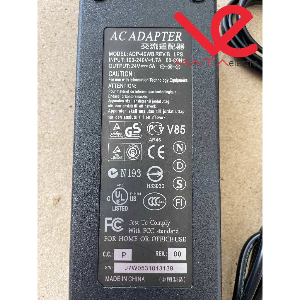 Jual ADAPTOR 24V 5A POWER ADAPTER 24 V ADAPTOR 24 VOLT 5 AMPERE ADAPTOR ...