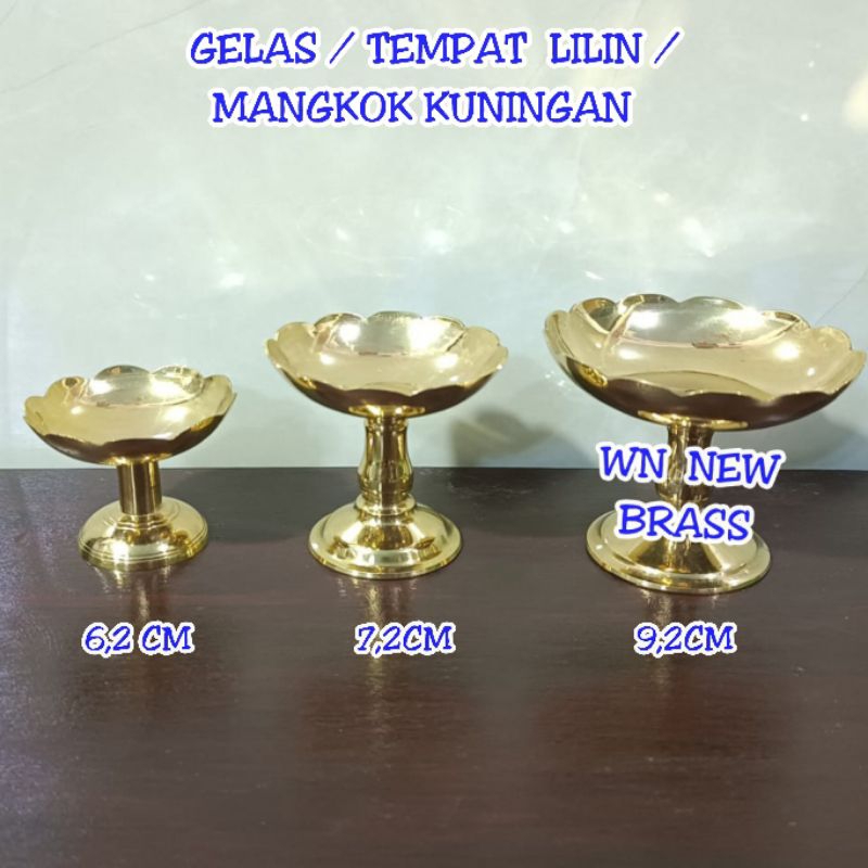 Jual Tempat Lilin Minyak Cawan Aromaterapi Mangkok Kuningan Wadah Bakar ...