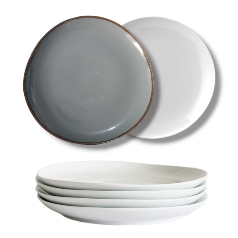 Jual Piring Porcelain Dinner Plate 27cm / piring keramik putih polos ...