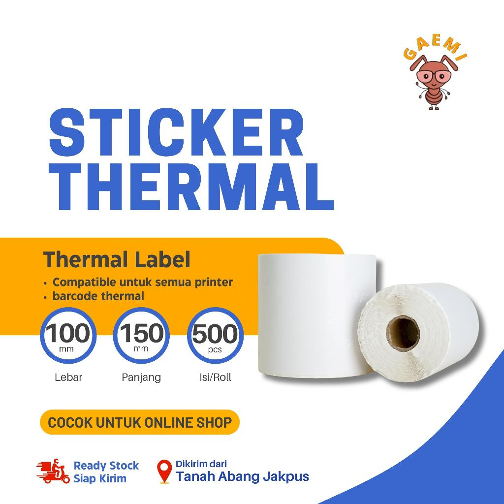 Jual Kertas Label Thermal 100x150 isi 500pcs | Kertas Sticker Thermal ...