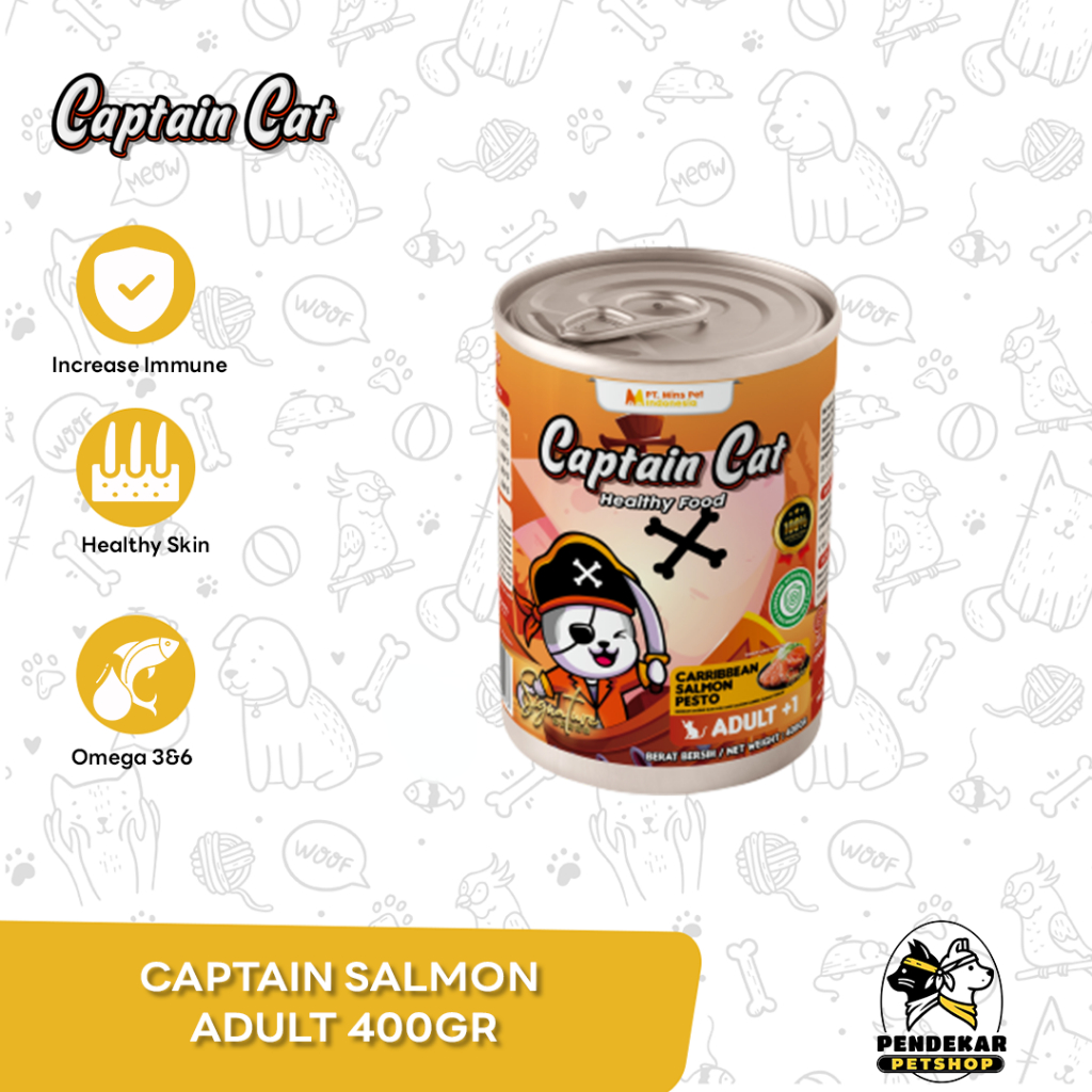Jual Makanan Basah Kucing Kaleng Can Captain Wet Food 400 Gram | Shopee ...