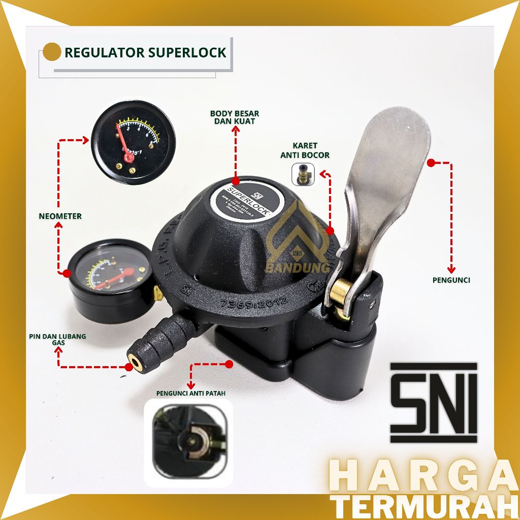 Jual REGULATOR SUPERLOCK GASCOMP GRS-01 METER / LEGULATOR GRS-02 METER ...
