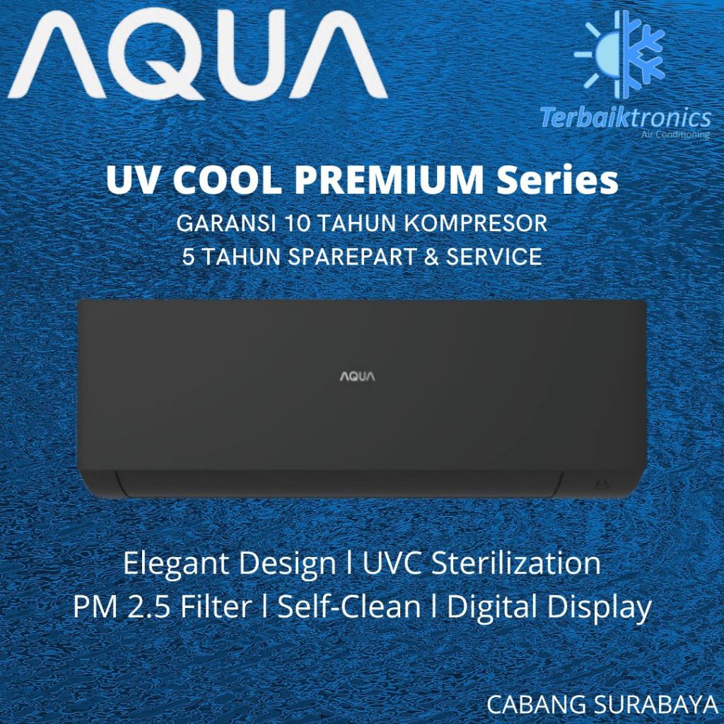 Jual AC Aqua Black Inverter 1 PK R32 AQAKCR10VSW / AQAKCR 10VSW ...