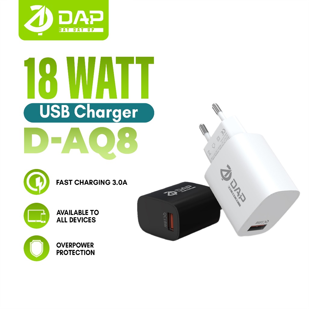 Jual DAP D-AQ8 Charger Power Delivery 18 Watt 3.0A Port USB Fast ...