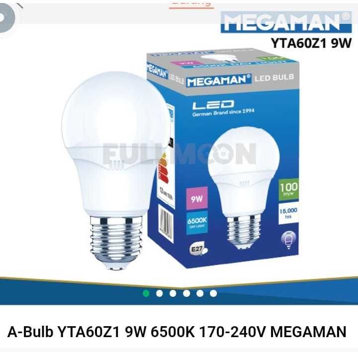Jual LAMPU BOHLAM LED MEGAMAN 9WATT 6500K PUTIH | Shopee Indonesia