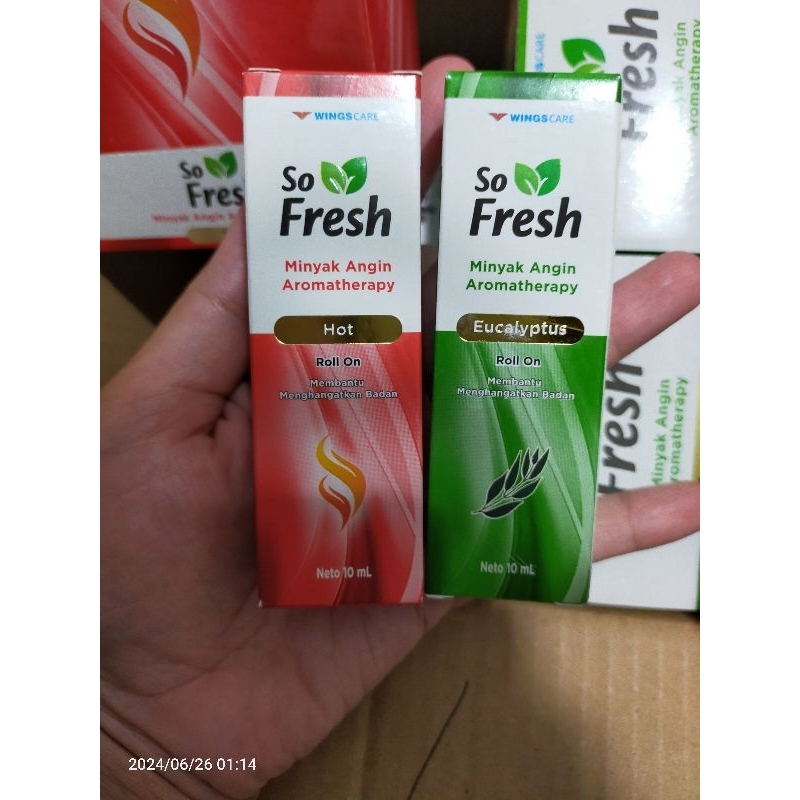 Jual So Fresh Minyak Angin Aromatherapy 10ml Hot & Eucalyptus | Shopee ...