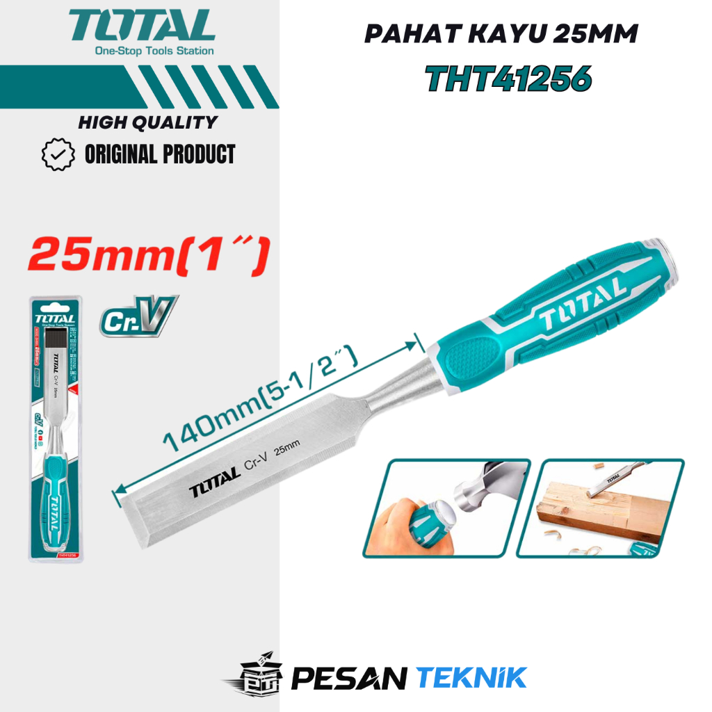 Jual Pahat Kayu Wood Chisel 25MM TOTAL THT41256 | Shopee Indonesia