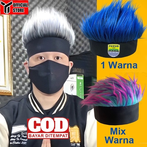 Jual Topi Bulu, Topi Rambut Palsu Pria, premium Topi Wig, Topi Naruto ...