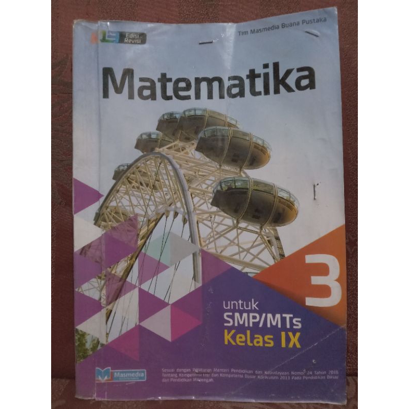 Jual Matematika Kelas IX / 9 / 3 SMP Kurikulum 2013 Revisi | Shopee Indonesia