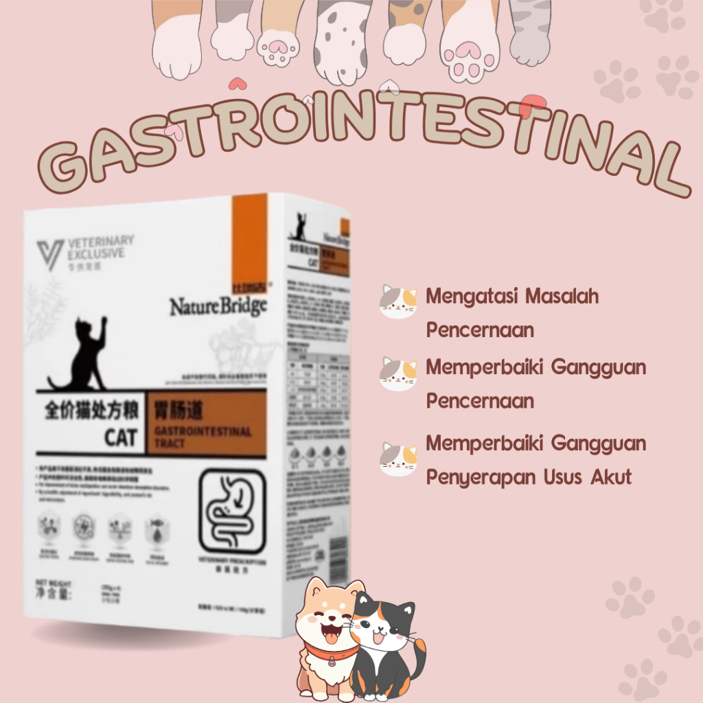 Jual Nature Bridge Gastro intestinal Cat 190g | Shopee Indonesia