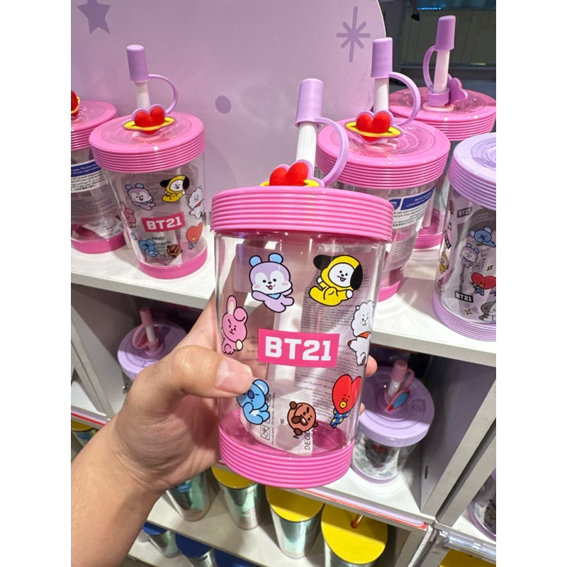 Jual Jastip Miniso X BT21 OFFICIAL gelas tumblr lucu 535ml | Shopee ...