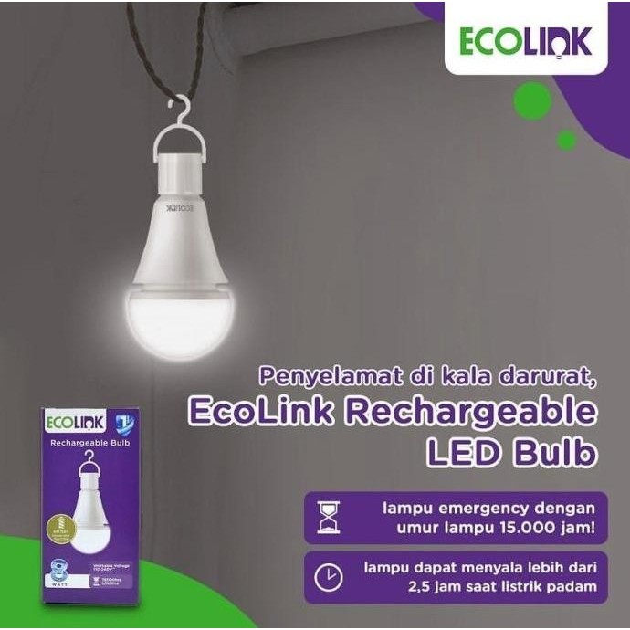 Jual EMERGENCY ECOLINK LAMPU ECOLINK LED BULB EMERGENCY BOHLAM ...