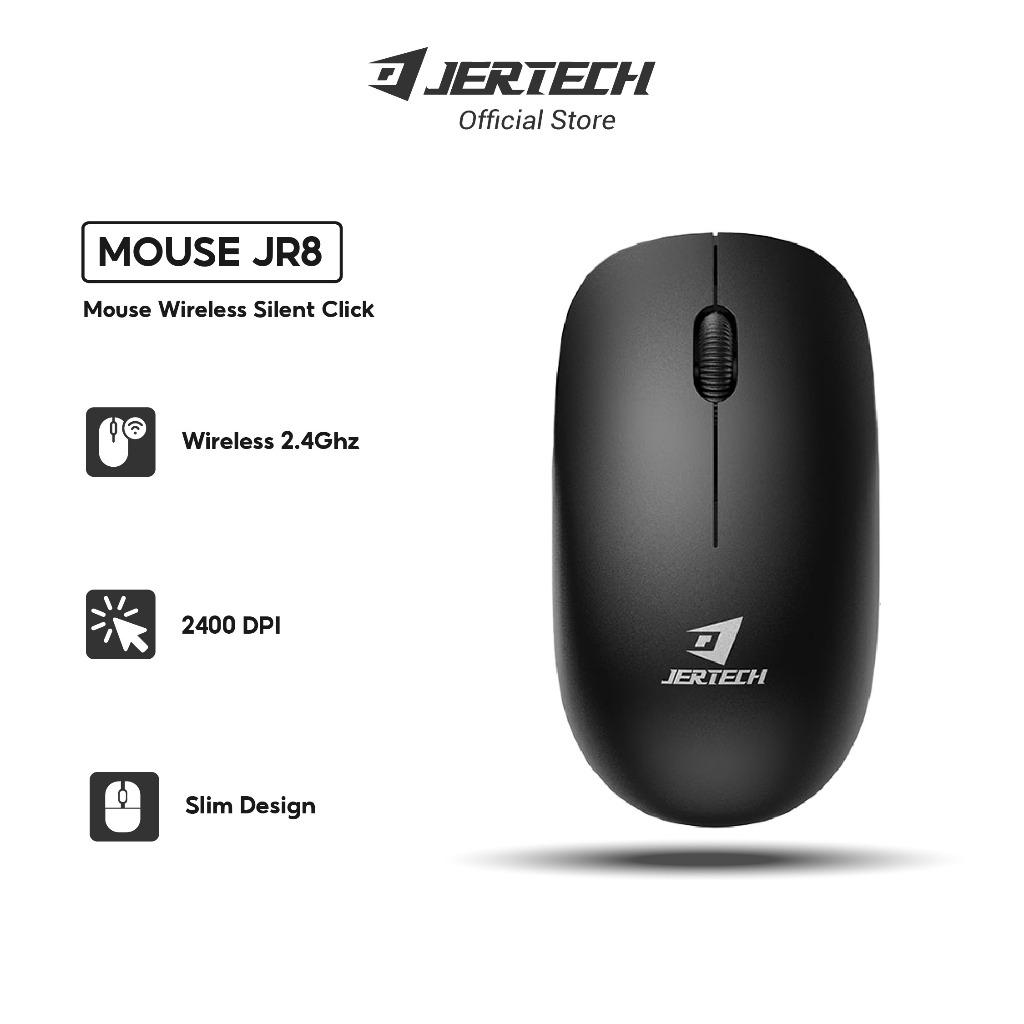Jual JERTECH Mouse JR8 Wireless 2.4Ghz 800/1600/2400DPI Silent Clik ...