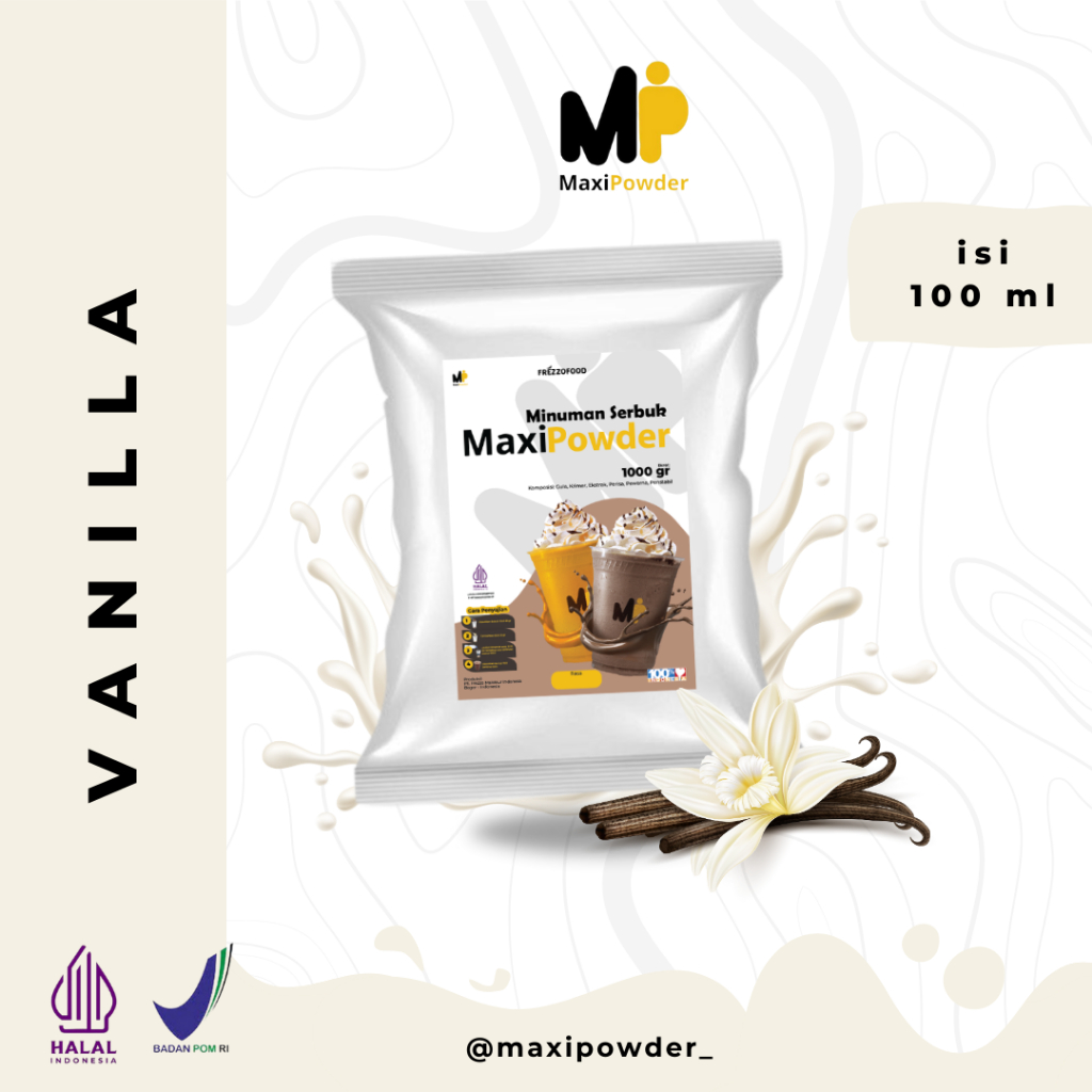 Jual Bubuk Minuman Rasa Vanilla 1kg / Minuman Kekinian Vanilla Original ...