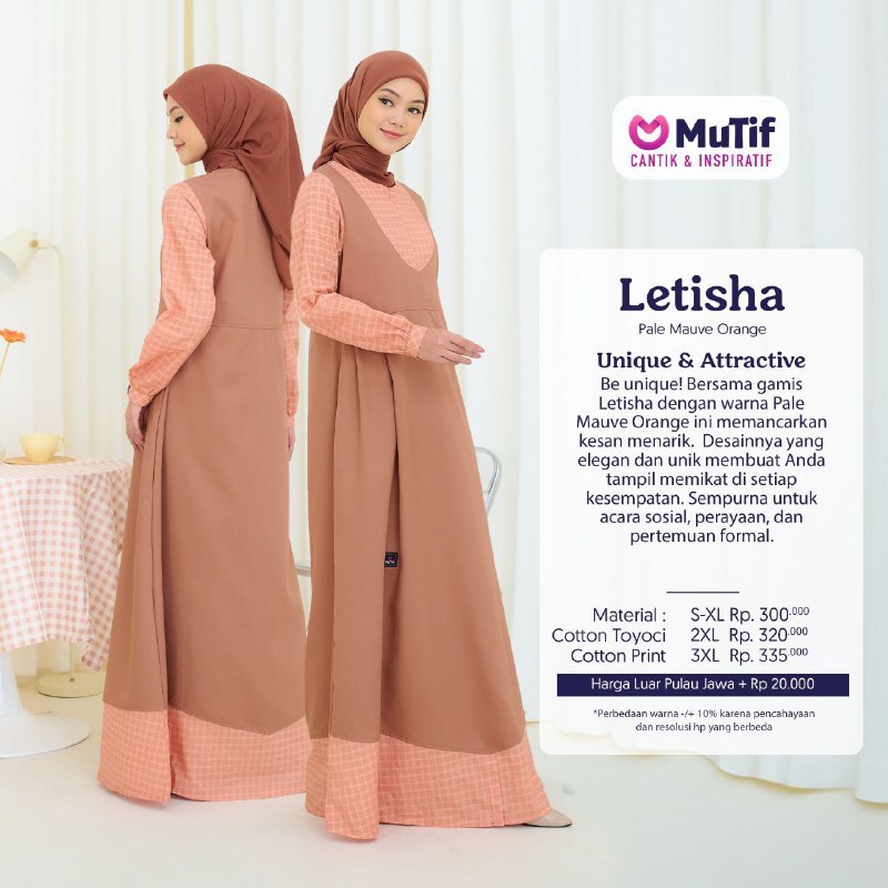 Jual [COD] TERBARU GAMIS MUTIF LETISHA 2024 || ORIGINAL || Mutif ...