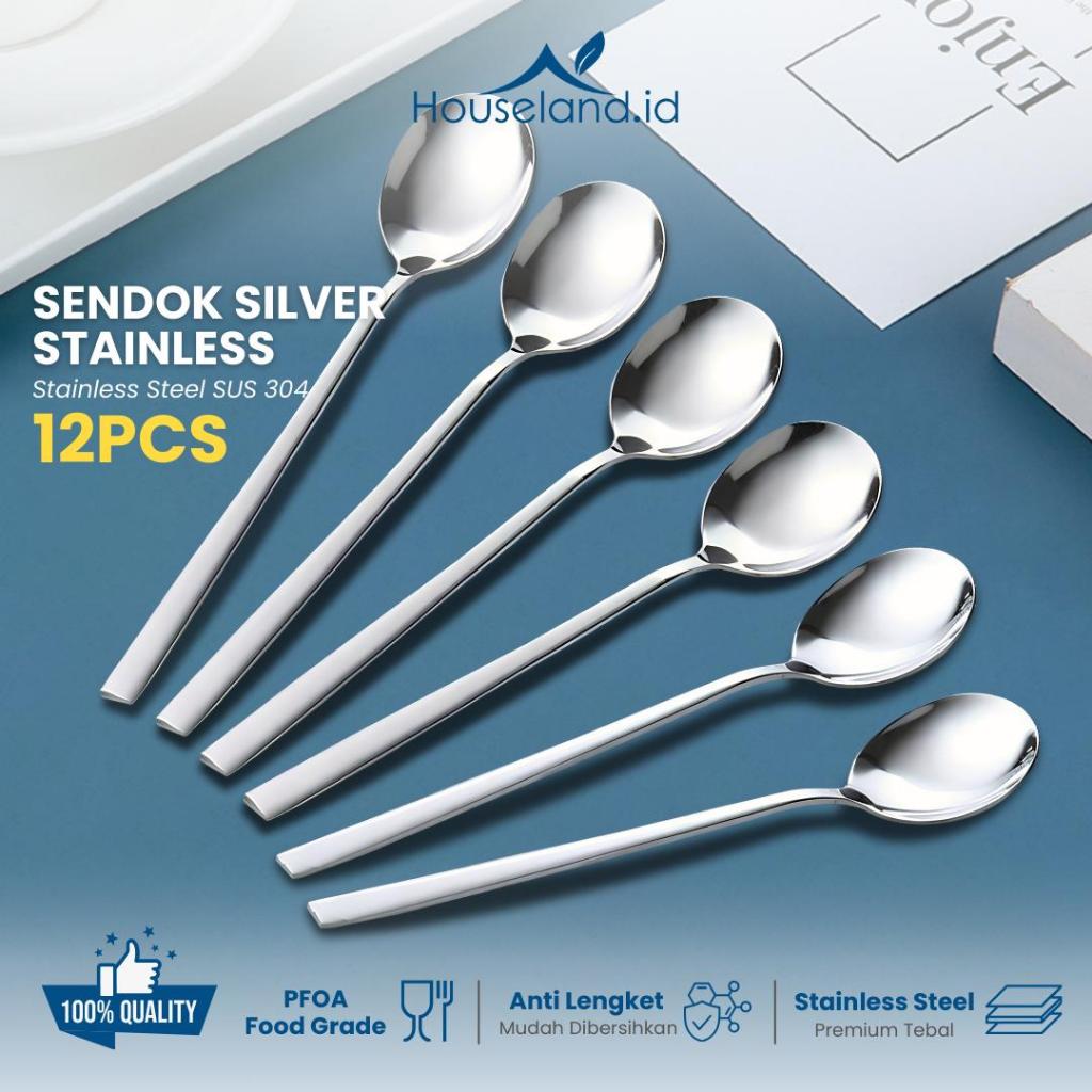 Jual Houseland 1 Lusin Sendok Korea Alat Makan Set Stainless Steel ...