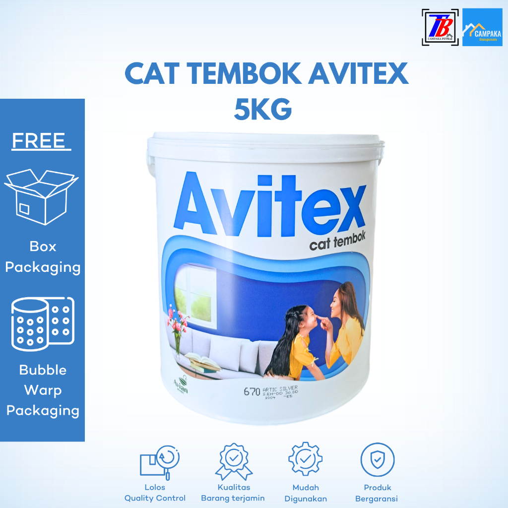 Jual Cat AVITEX 5KG - Cat Tembok Plafon dan Gypsum - Avitex 5KG Avian ...