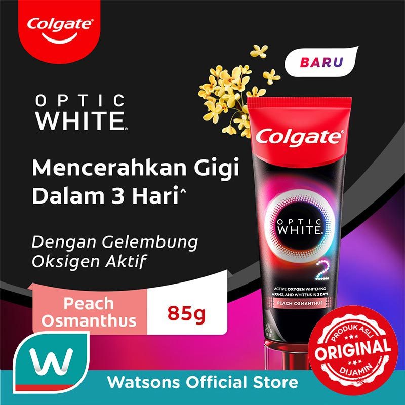 Jual Colgate ToothPaste Optic White O2 Peach Osmanthus 85g | Shopee ...