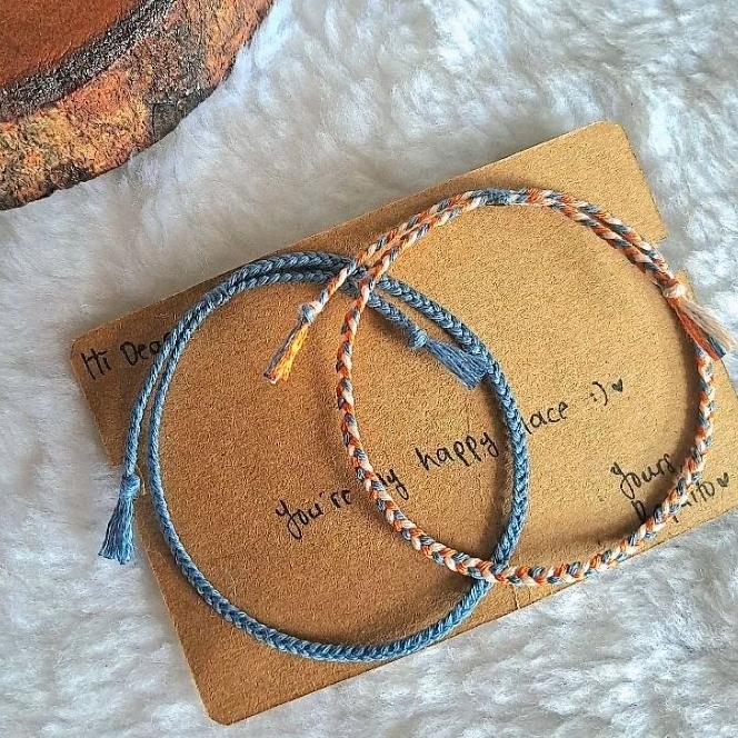Jual (isi 2pcs) GELANG COUPLE SIMPLE SET (gelang tali / gelang couple ...