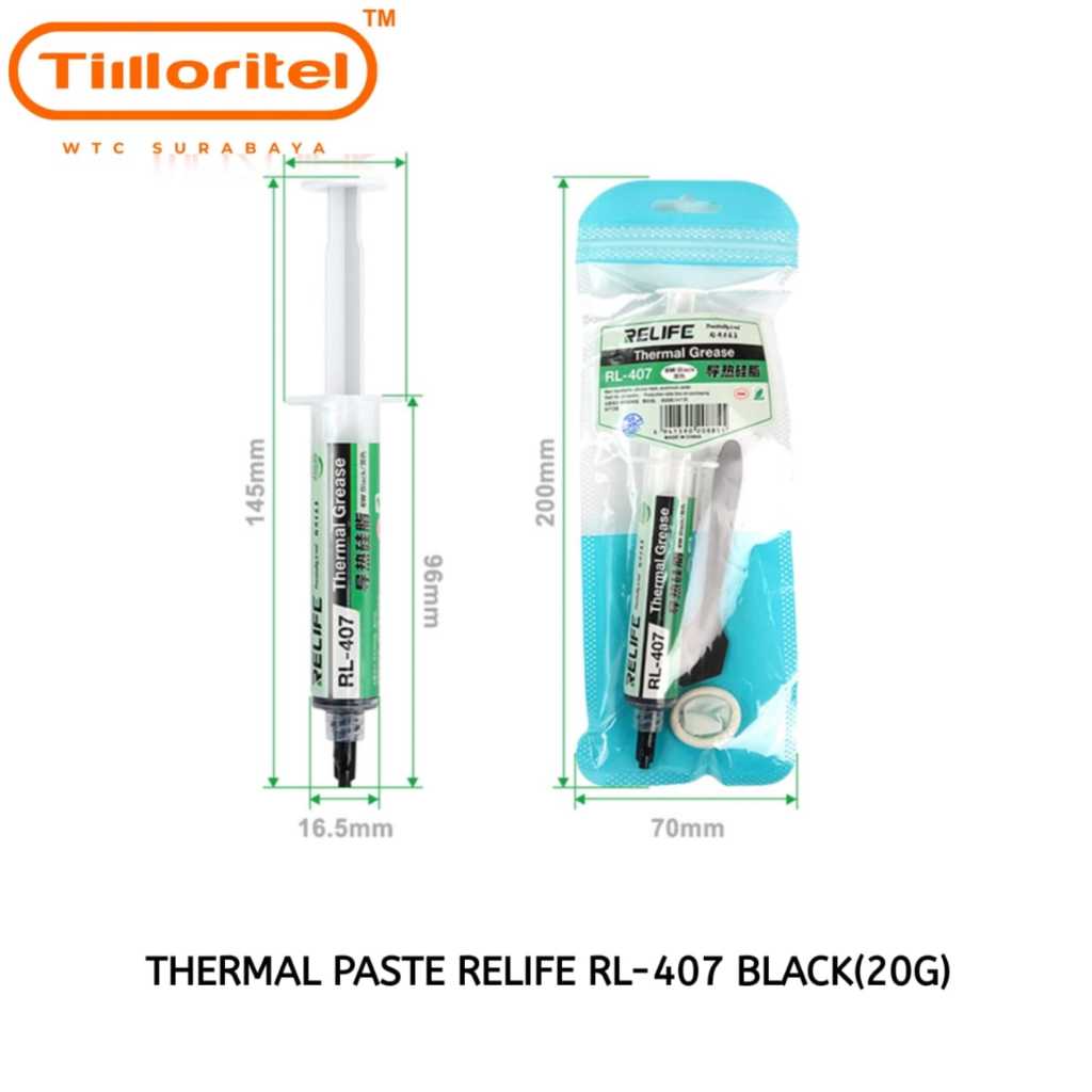Jual THERMAL PASTE RELIFE RL-407 BLACK (20G) | Shopee Indonesia