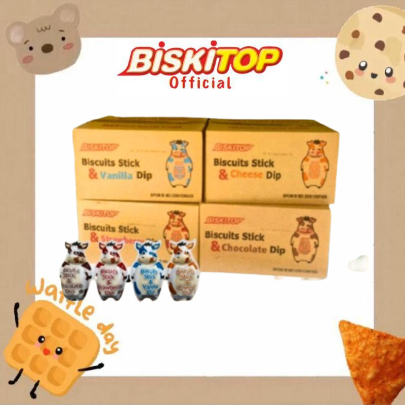 Jual BISKITOP OFFICIAL - (1 DUS) BISCUITS DIP SAPI 1.1 KG Biskuit Kue ...