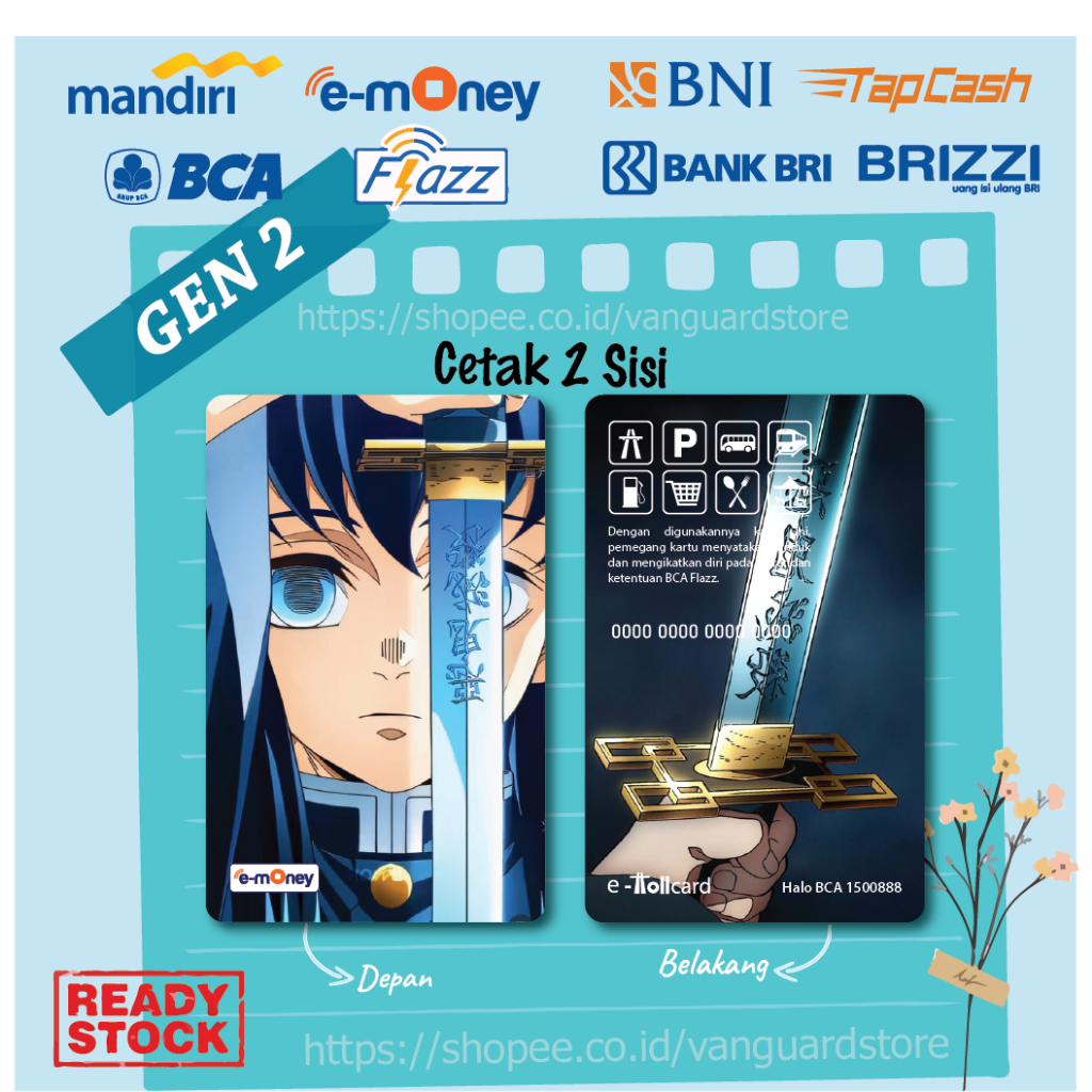 Jual KARTU E MONEY E TOLL ANIME DEMON SLAYER PEDANG EMONEY MANDIRI ...