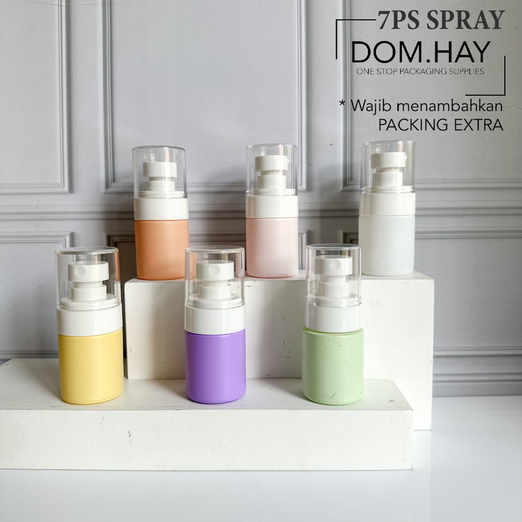 Jual 20ml Botol Spray Clear Kaca Pastel 7PS Face Mist Hair Spray Clear ...