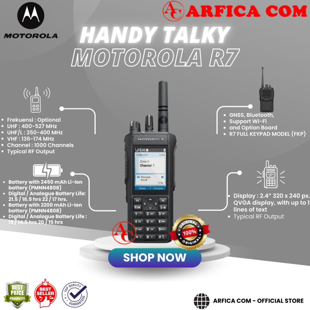 Jual Radio HT Digital Motorola MOTOTRBO™ R7 Two Way Radio ORIGINAL ...