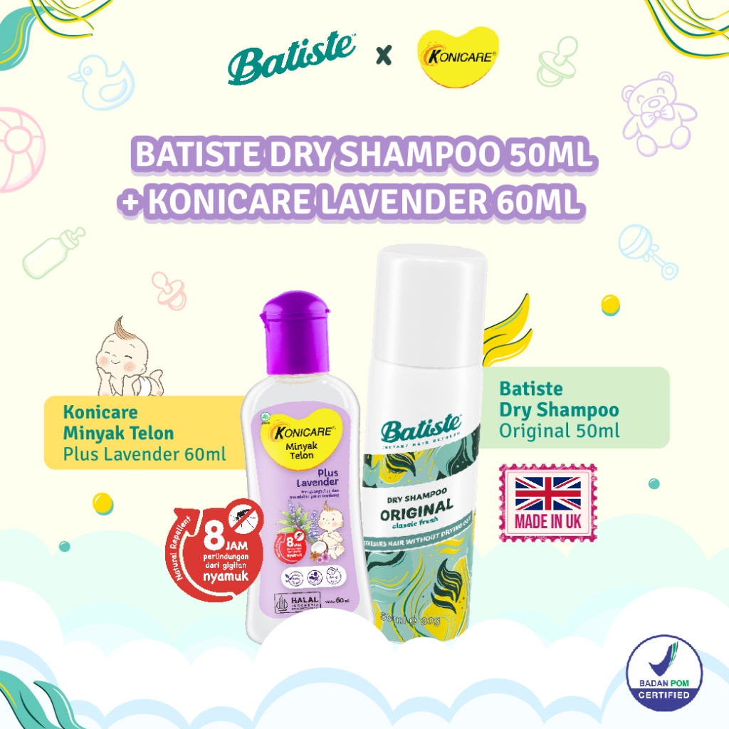 Jual Batiste x Konicare - Batiste Dry Shampoo Original 50 ml + Konicare ...