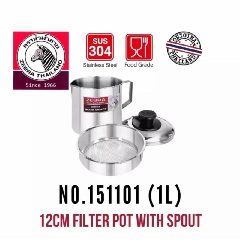 Jual Zebra Oil Filter Pot with Spout 151101 - Tempat Minyak Saringan ...