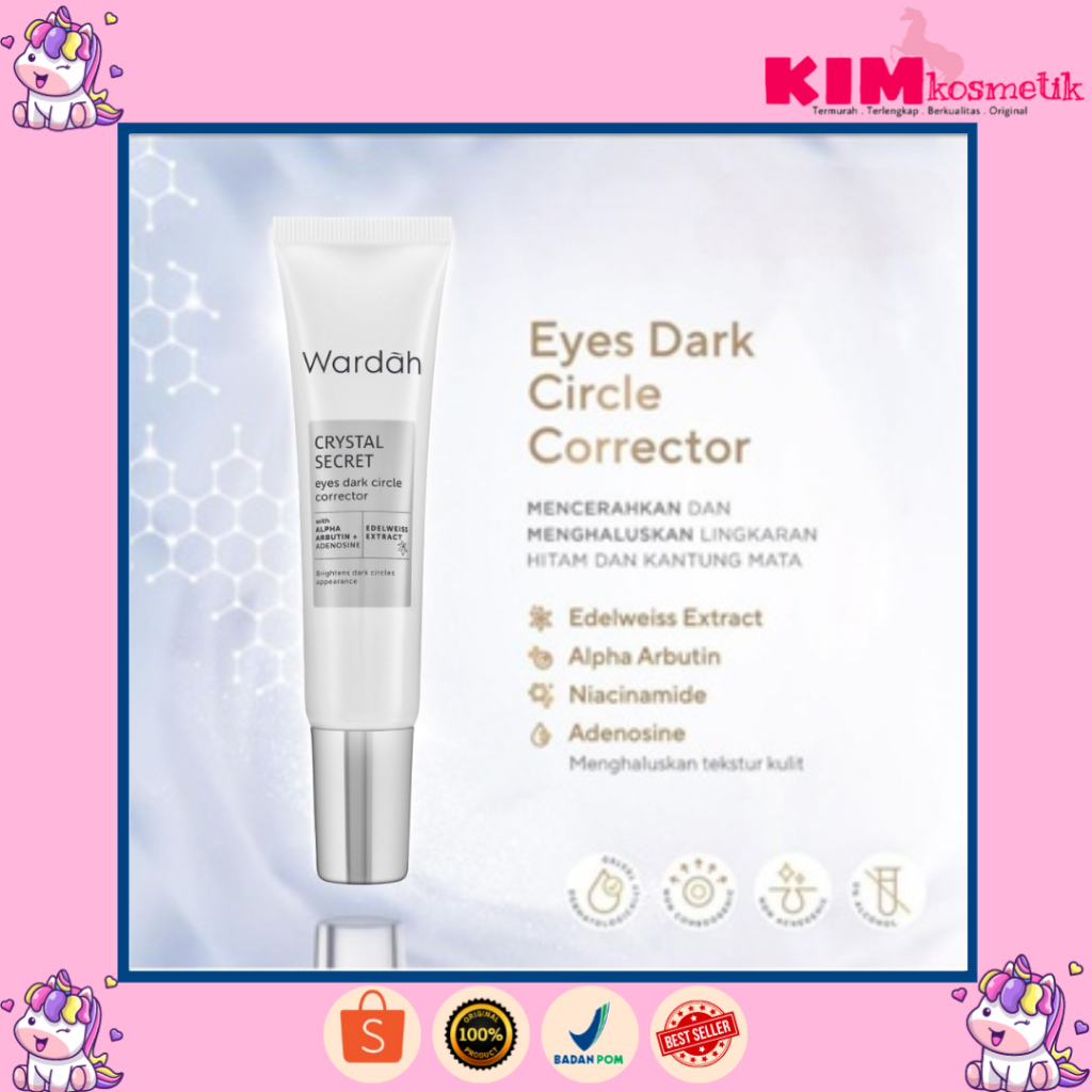 Jual Wardah Crystal Secret Eyes Dark Circle Corrector 10ml (krim mata ...