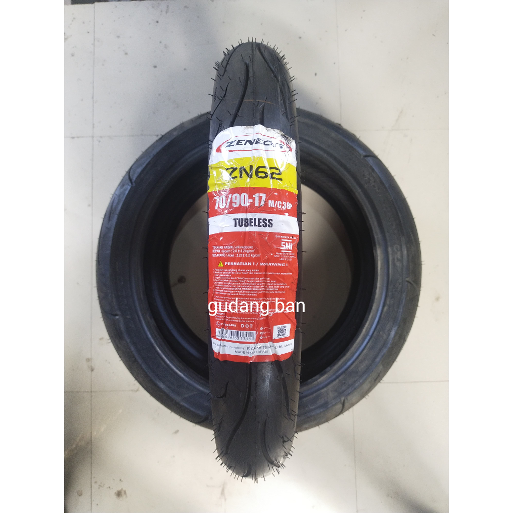 Jual ( RING 17 ) 70 / 90 - 17 ZN62 !! ZENEOS ZN 62 Ban Luar Motor Bebek TUBELESS untuk FREE ...
