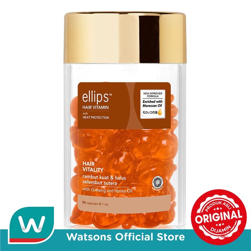 Jual Ellips Hair Vitamin Hair Vitality With Ginseng & Honey 50's Jar ...