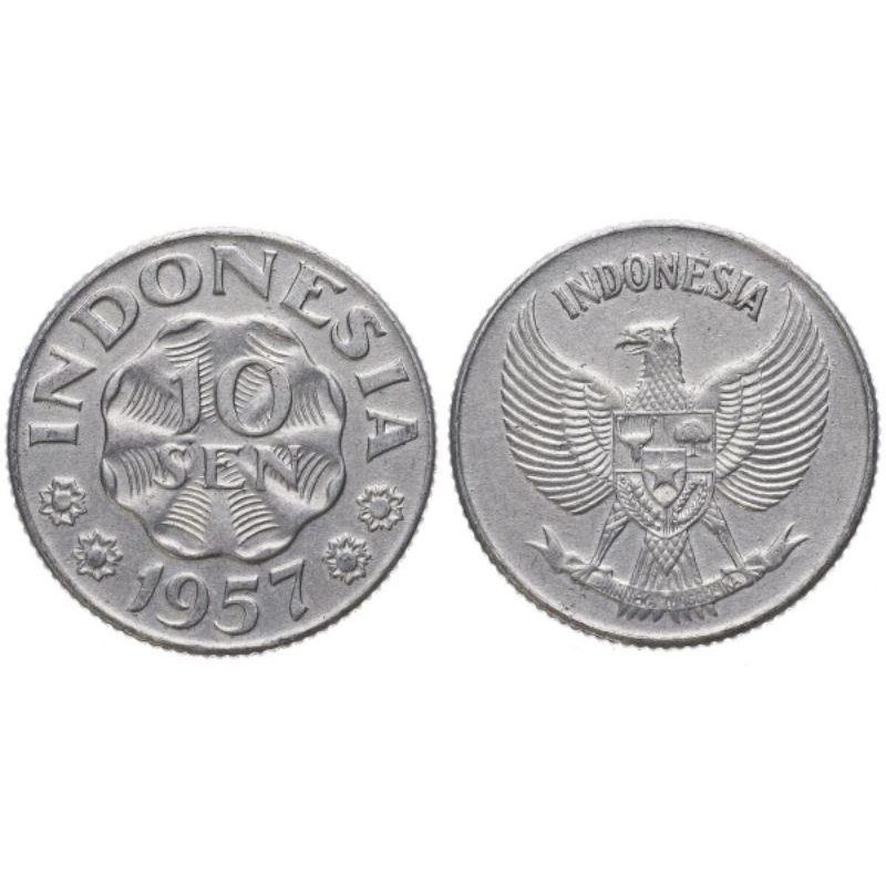 Jual Koin Kuno 10 Sen th 1951/1954/1957 Original Kinclong | Shopee Indonesia