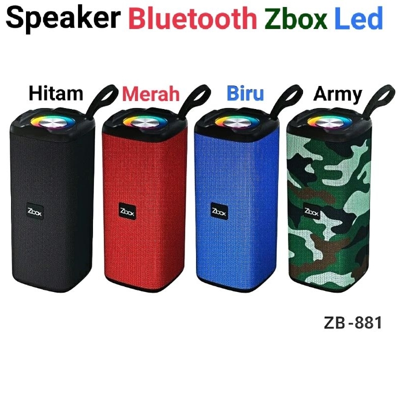 Jual Speaker Bluetooth ZBOX ZB881 LED XTRA BASS RADIO Kabel data Speker ...