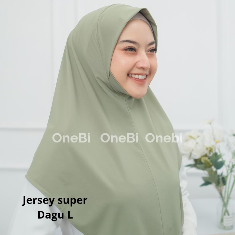 Jual OneBi Hijab Instan Inara Dagu Jersey Super size L Hijab malay Tebal | Shopee Indonesia