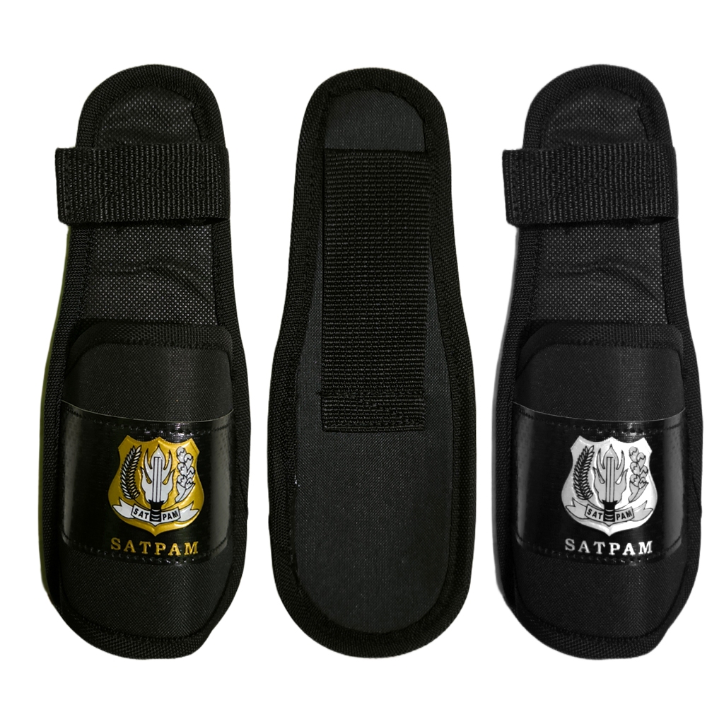 Jual Sarung Tongkat Pentungan Pinggang Satpam Hitam Logo Emboss Gold ...